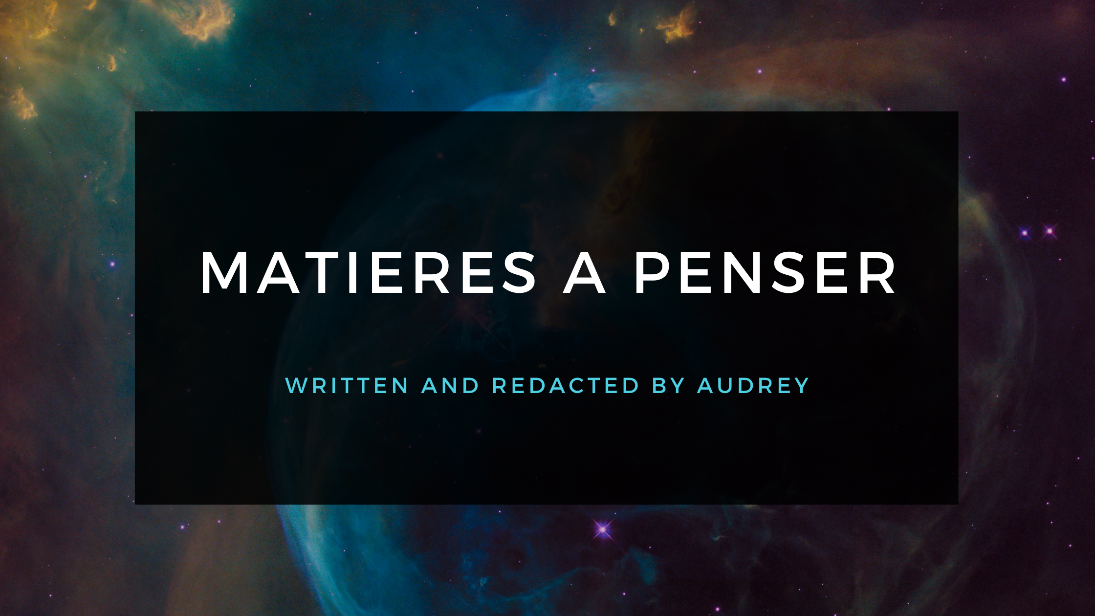 Matières à penser ? – Matières à penser